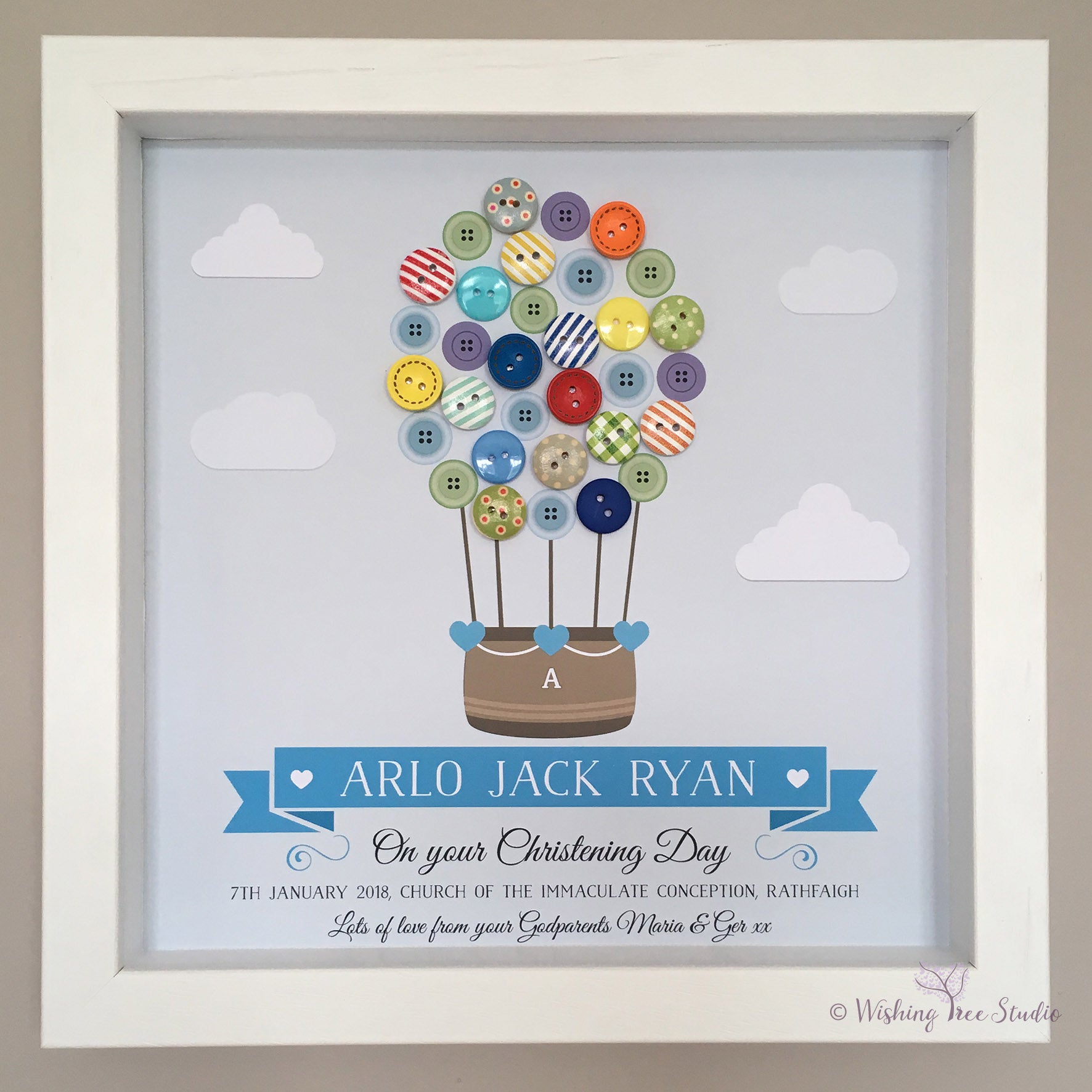 Christening Day Personalised Prints – Wishing Tree Studio
