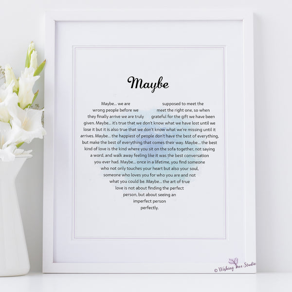Frame My Poem - Heart Shaped Poem – Wishing Tree Studio